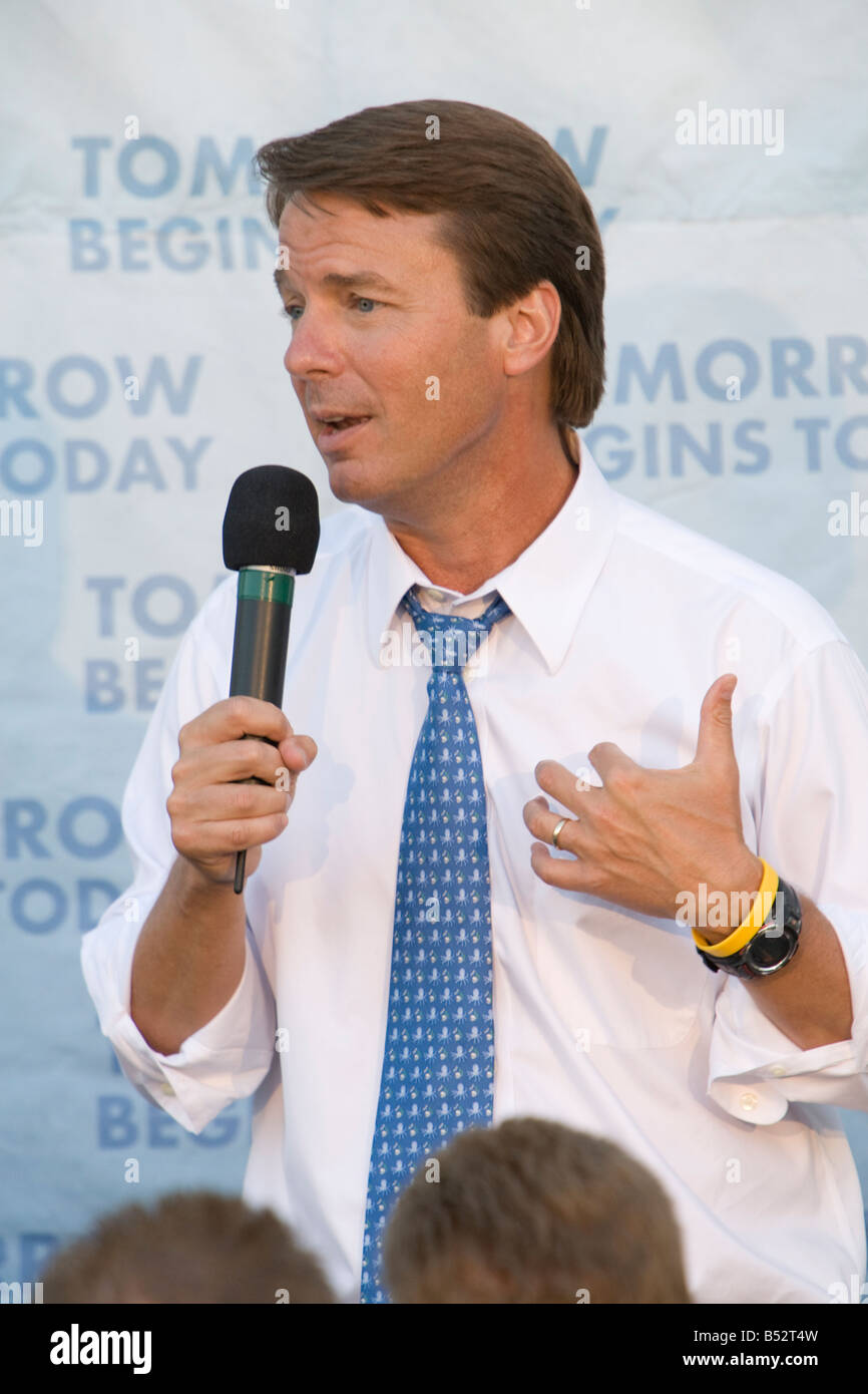 WEST HOLLYWOOD CA AUGUST 9 Presidential Candidate John Edwards speaking ...