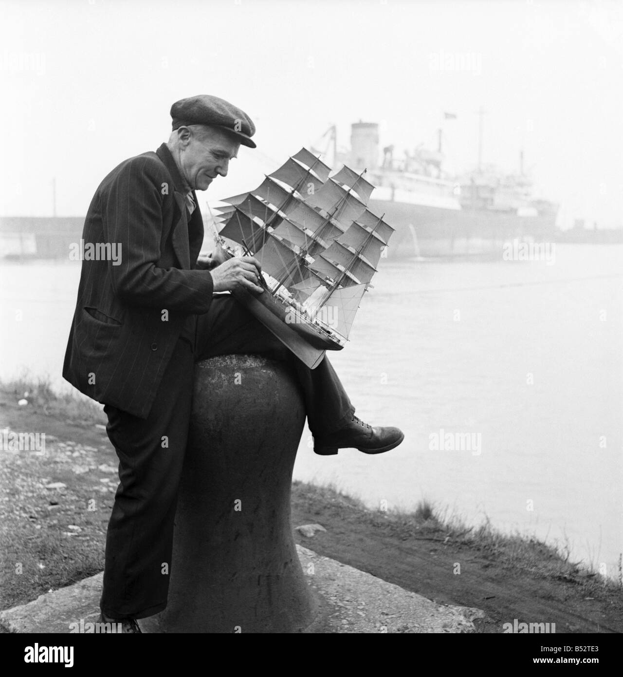 Model Ship Maker Issac March. November 1952 C5678 Stock Photo - Alamy