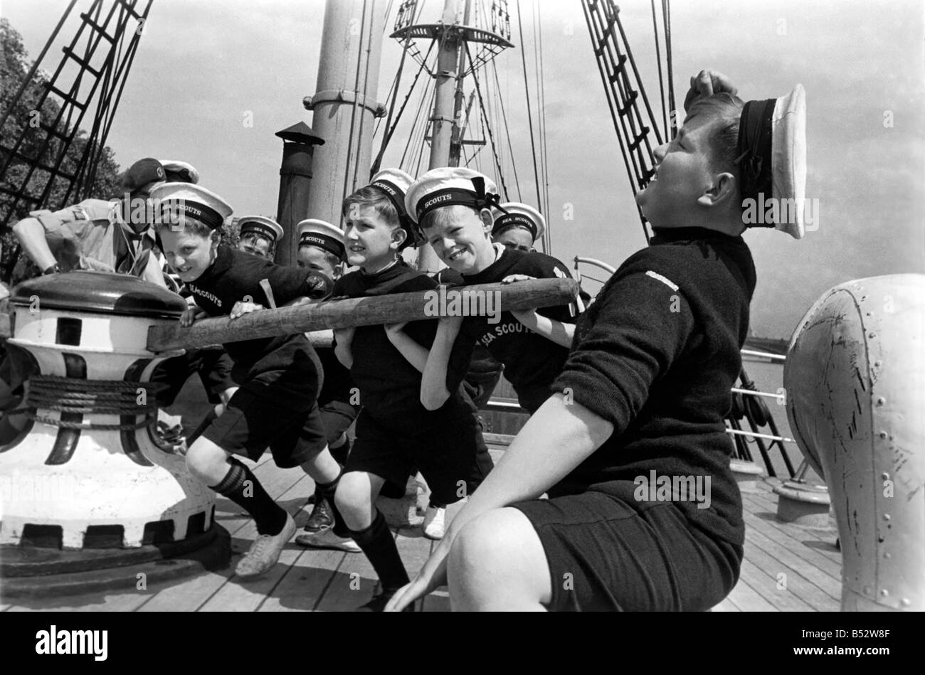 Aye Aye Captain Sea Scouts from West Kirby seen here aboard Captain ...