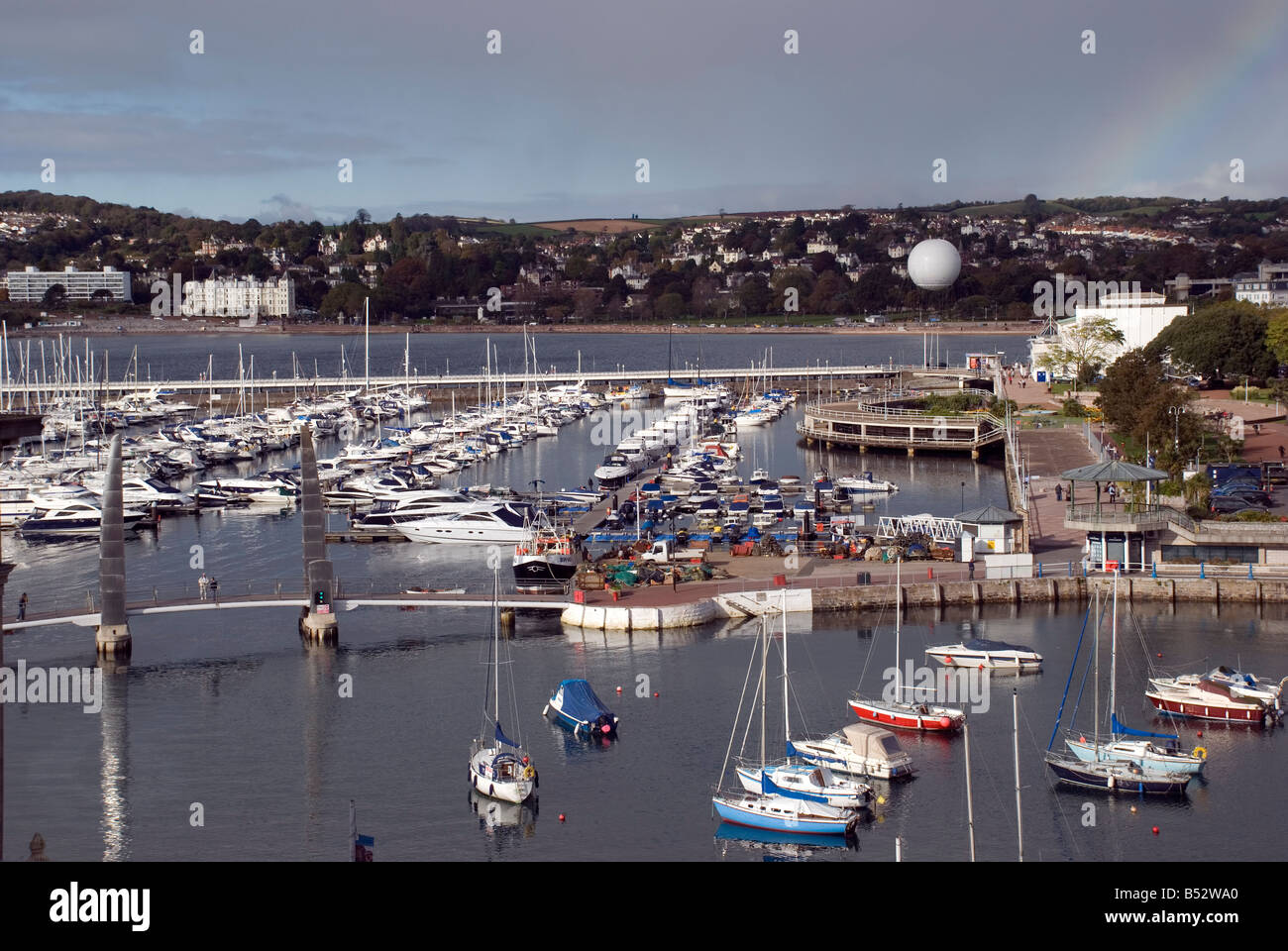 view of Torquay harbour, jewel of the English Riviera,devon,england ...