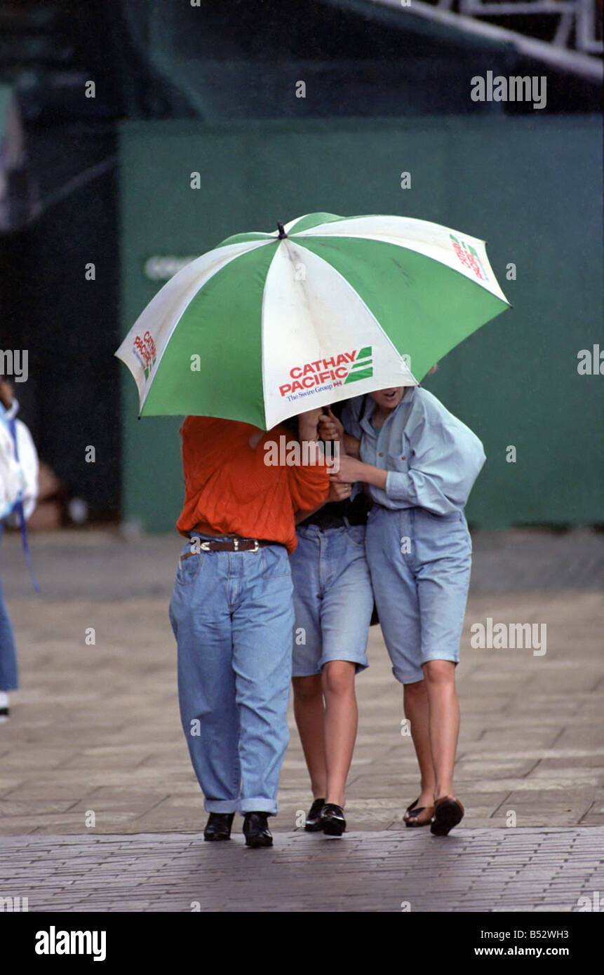 Wimbledon Tennis. Weather Rain Pix. June 1989 89-3840-004 Stock Photo ...