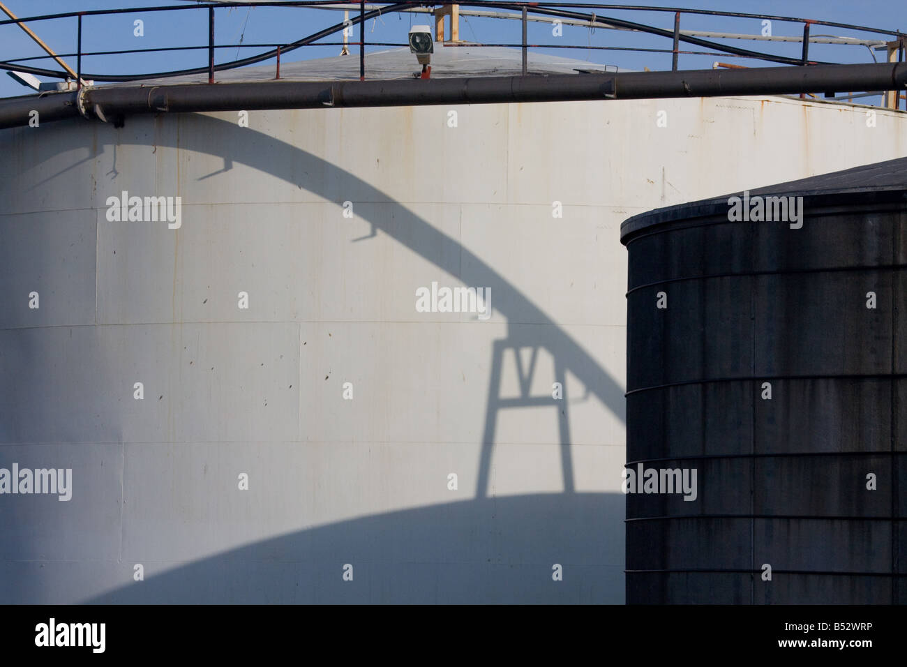 Fuel tanks with shadow Stock Photo - Alamy
