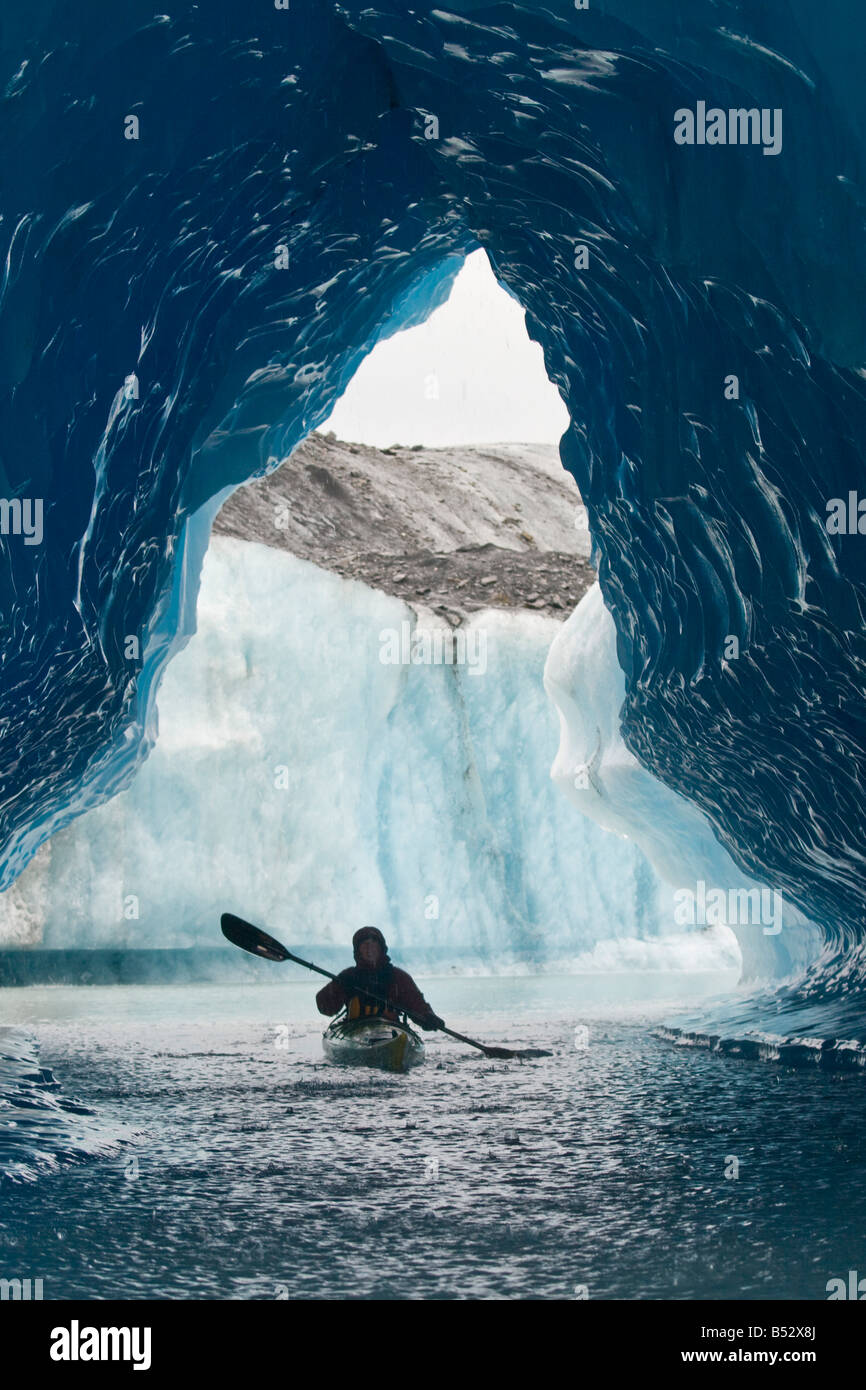 Kayaking through ice cave hi-res stock photography and images - Alamy
