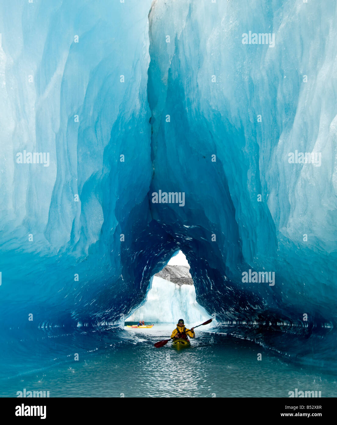 Kayaking through ice cave hi-res stock photography and images - Alamy