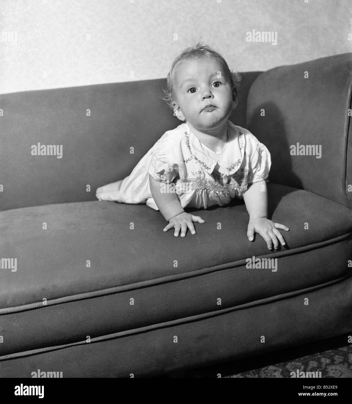 Baby "Dribbling". June 1952 C3188 Stock Photo - Alamy
