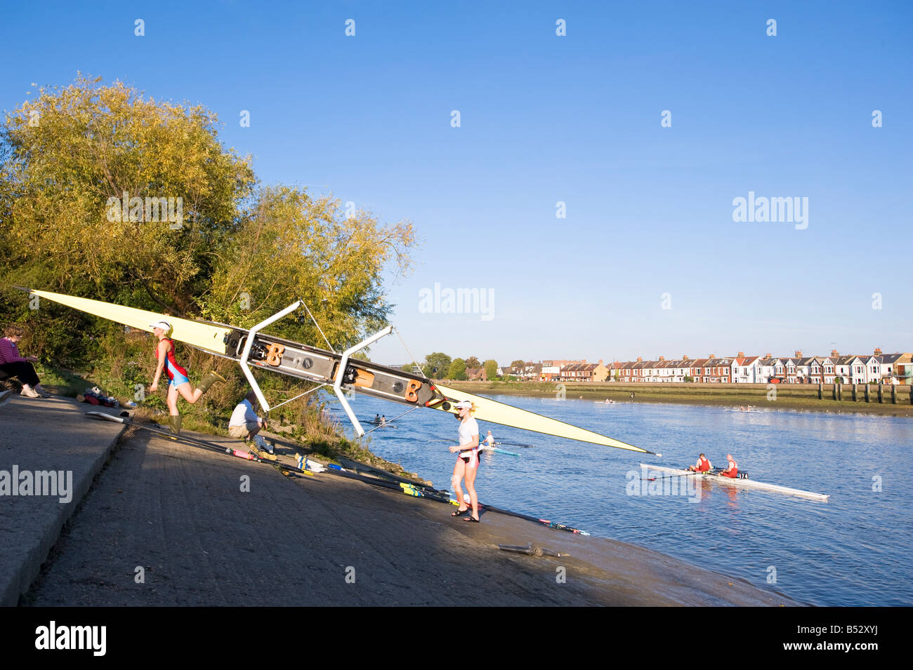Rowing club by Thames river Chiswick W4 London Stock Photo - Alamy