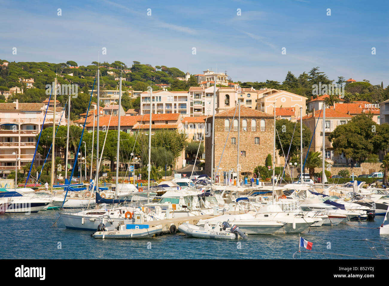 Boats at the port of Sainte-Maxime at the Cote d'Azur / Provence Stock ...