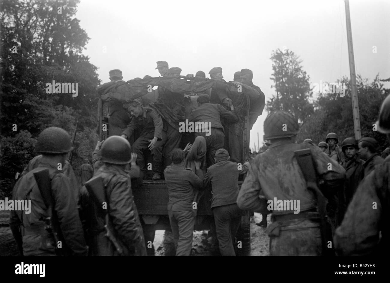 German Troops captured by elements of the US Army at Cherbourg ...
