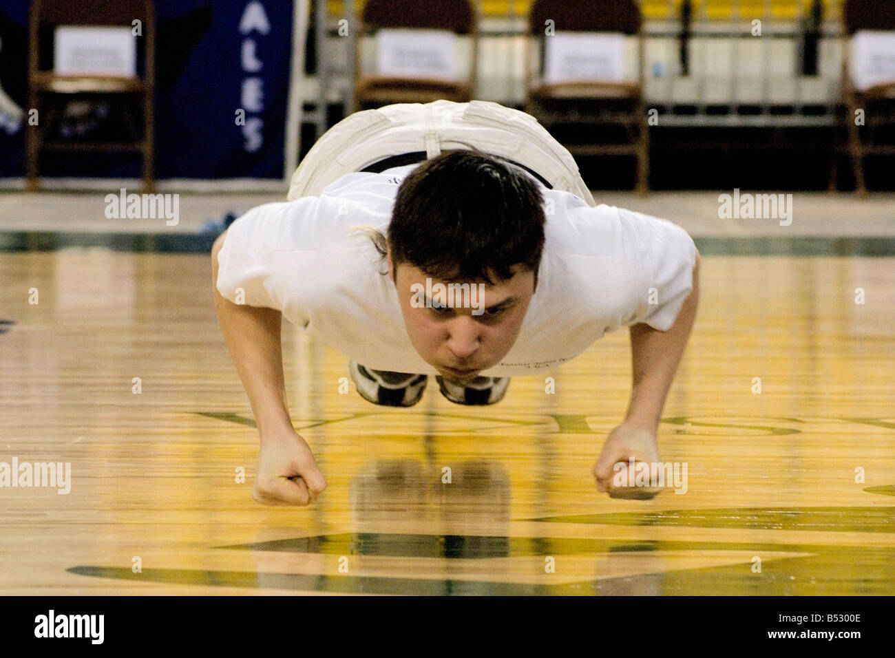 Boy doing Seal Hop Jump 2006 Senior Native Youth Olympic Games Alaska ...