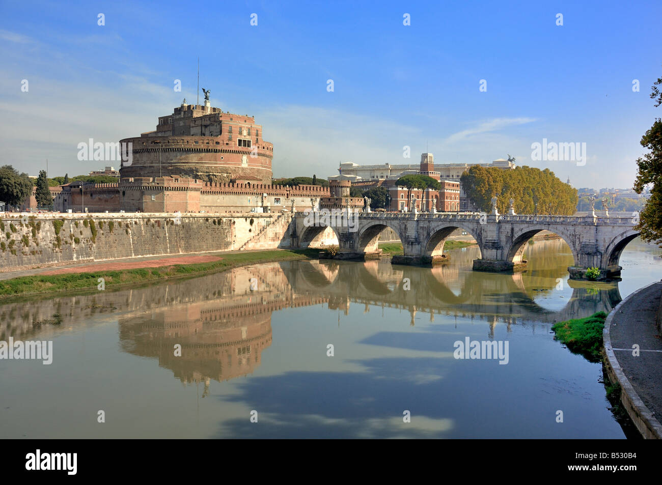 Castle Sant'Angelo and Ponte Sant'Angelo, the Bridge of the Angels, on ...