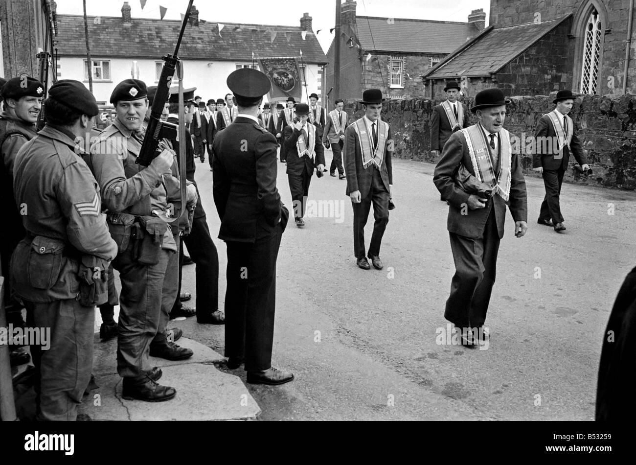 Orange Day Parade in Pomeroy Co. Tyrone. Northern Ireland. July 1970 70 ...