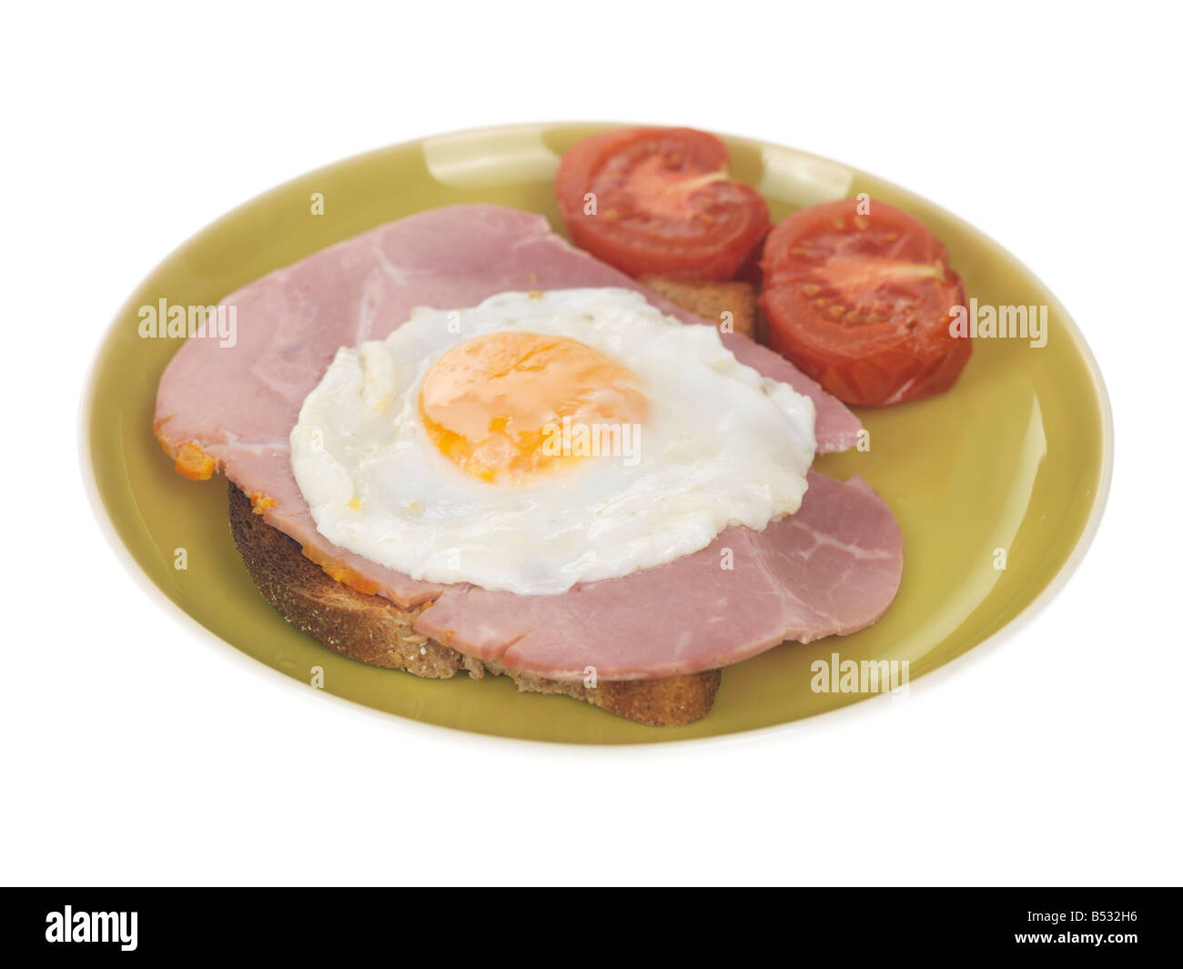 Ham and Egg on Toast Stock Photo - Alamy