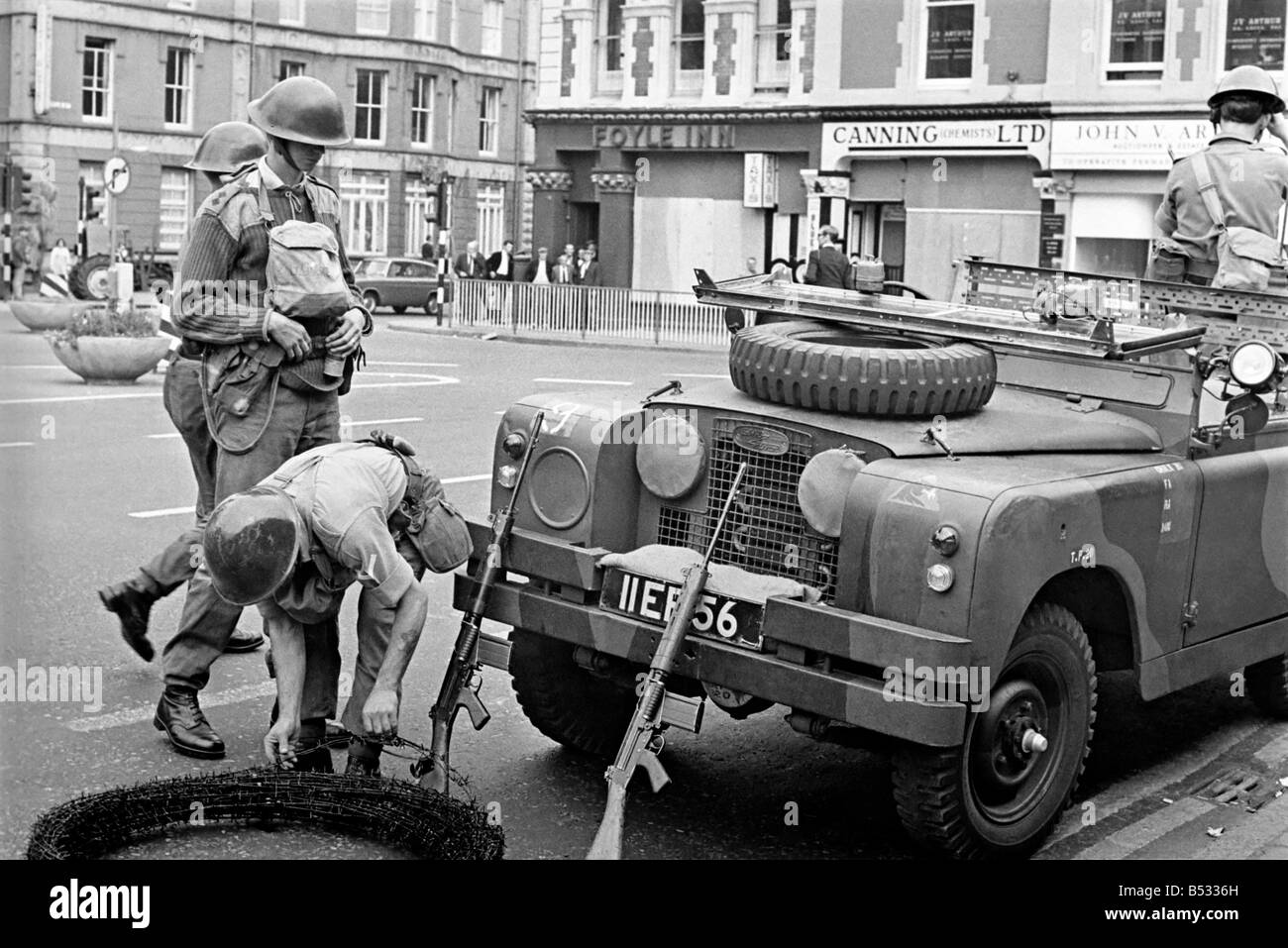 Northern Ireland Aug. 1969. Elements of the British Army are deployed ...