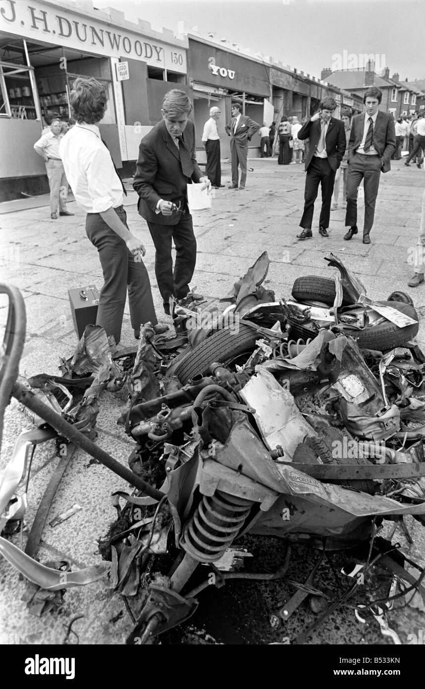 Northern Ireland July 1972 General scenes of devastation following a ...