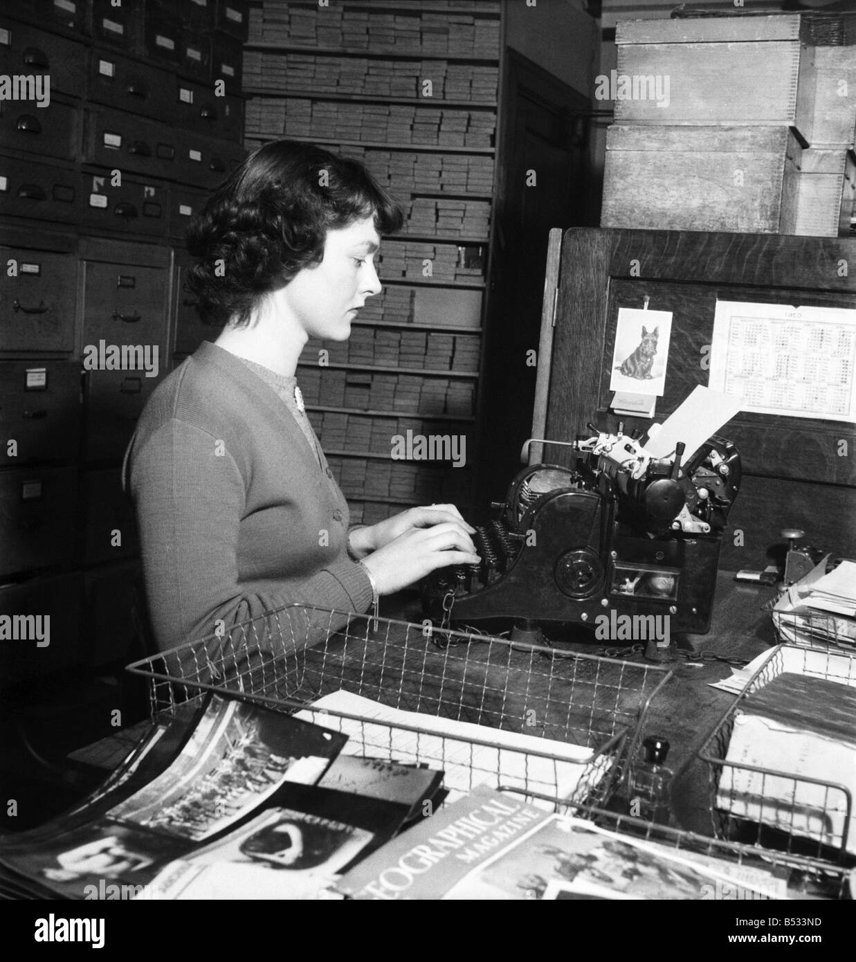 Typewriter work Black and White Stock Photos & Images - Alamy