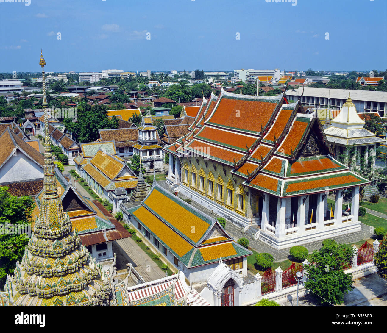 The Temple of the Dawn Wat Arun view from the tower Bangkok Thailand ...