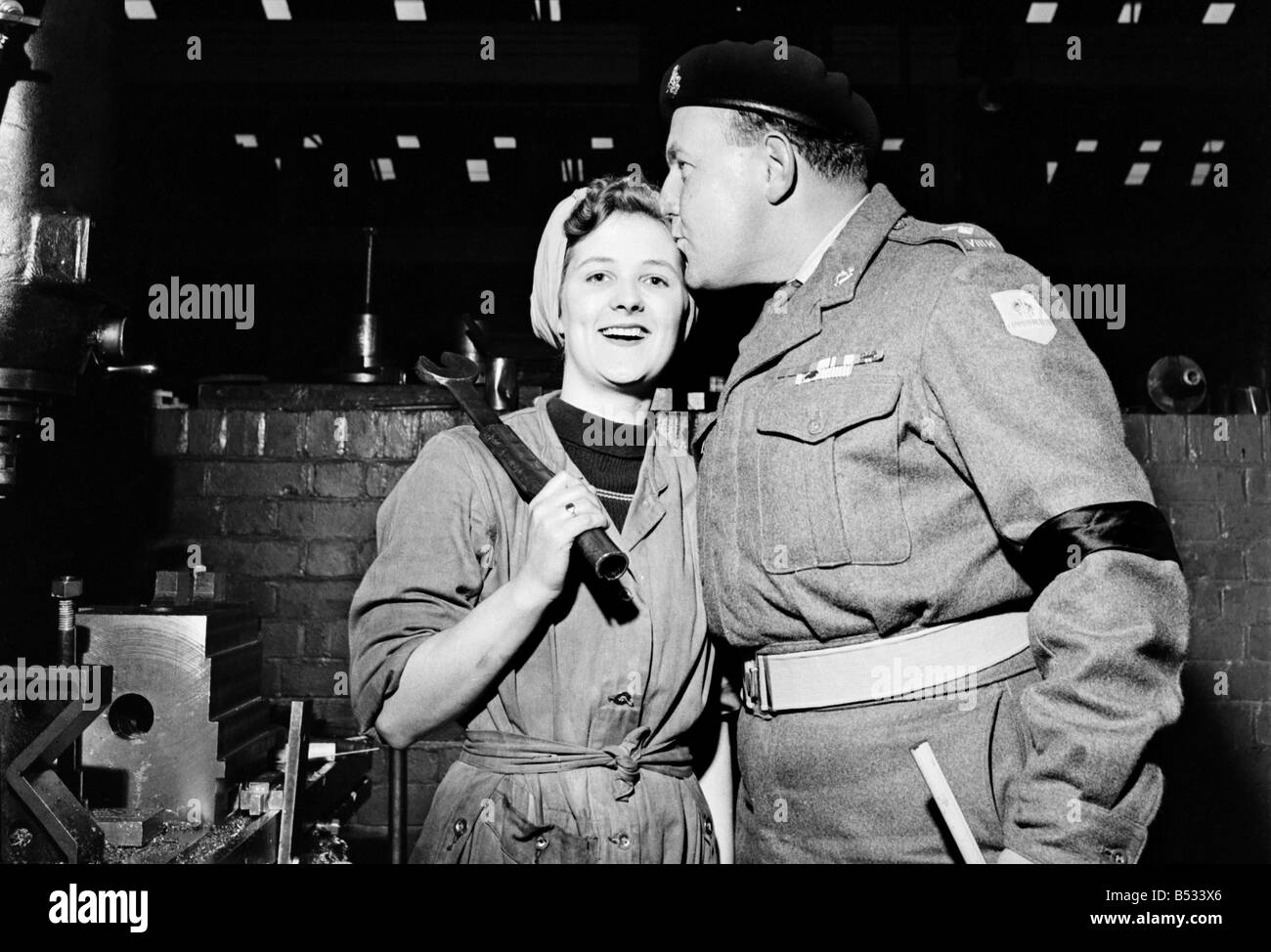 Col. Sir Guy Lowther commanding the 8th Hussars has a friendly word and ...