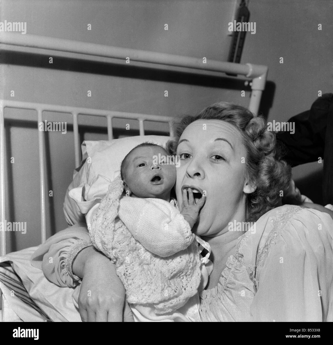 Actress Joy Nichols and baby. March 1952 C1251-001 Stock Photo - Alamy