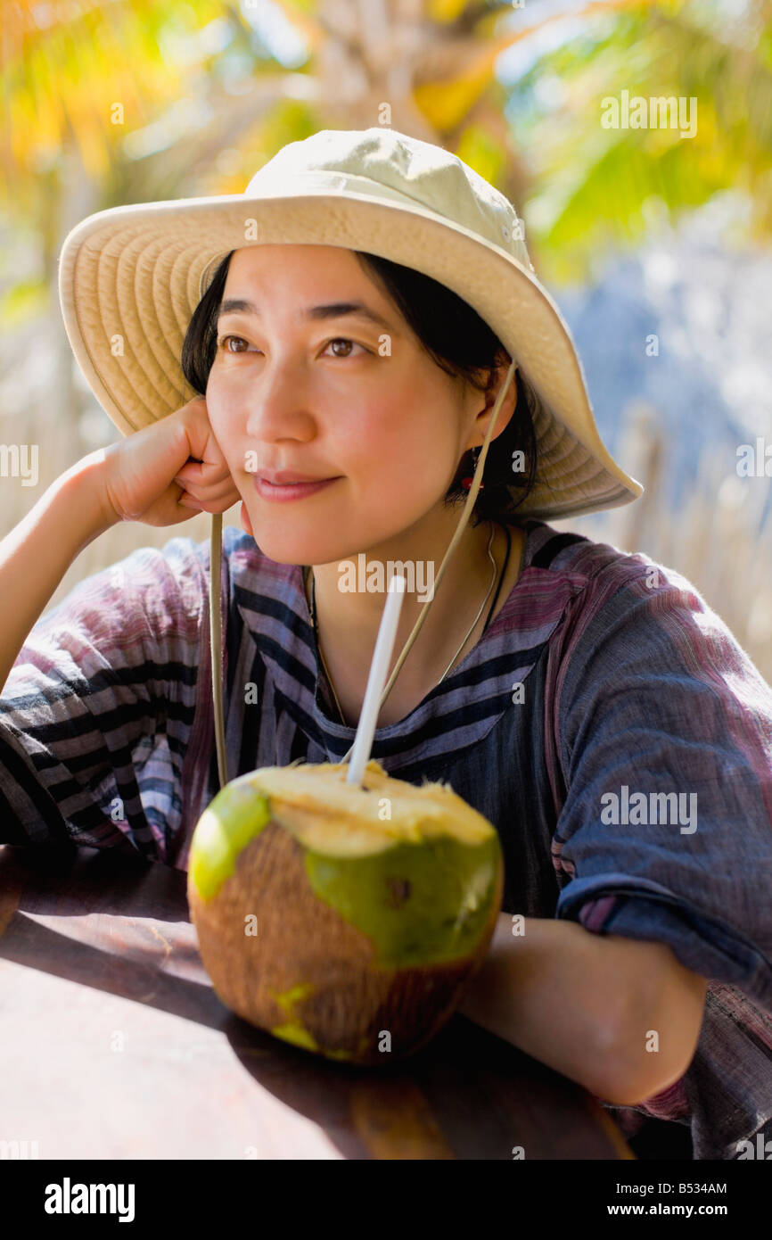 Head in coconut hi-res stock photography and images - Alamy