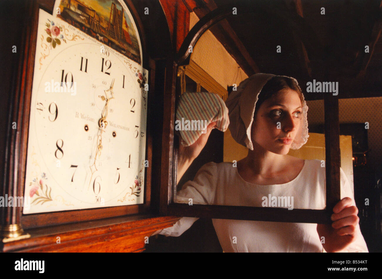 Beamish Museum staff member Sara Williamson in the dress of a 1820s ...