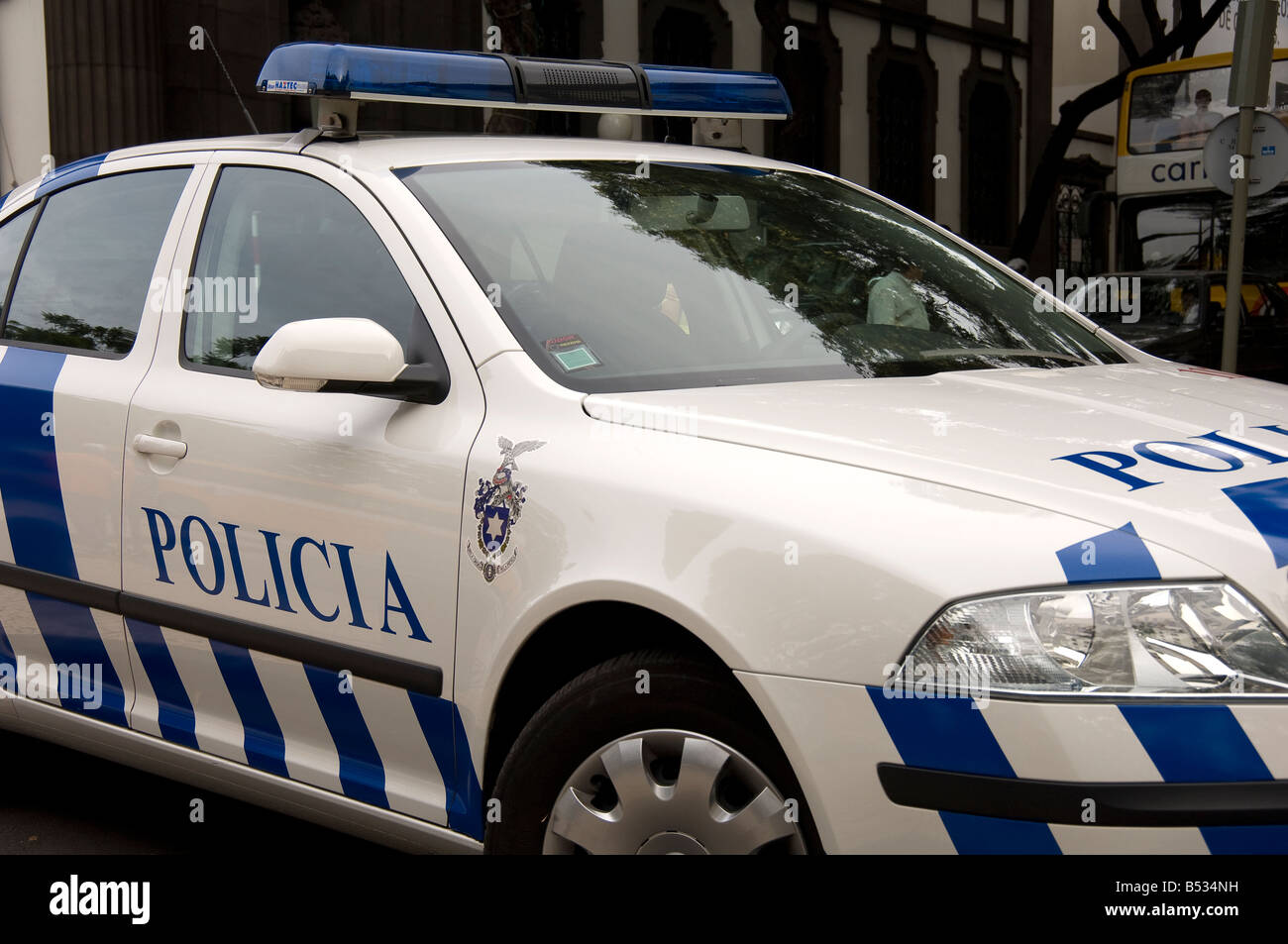 Skoda Police Car Funchal Madeira Portugal EU Europe Stock Photo - Alamy