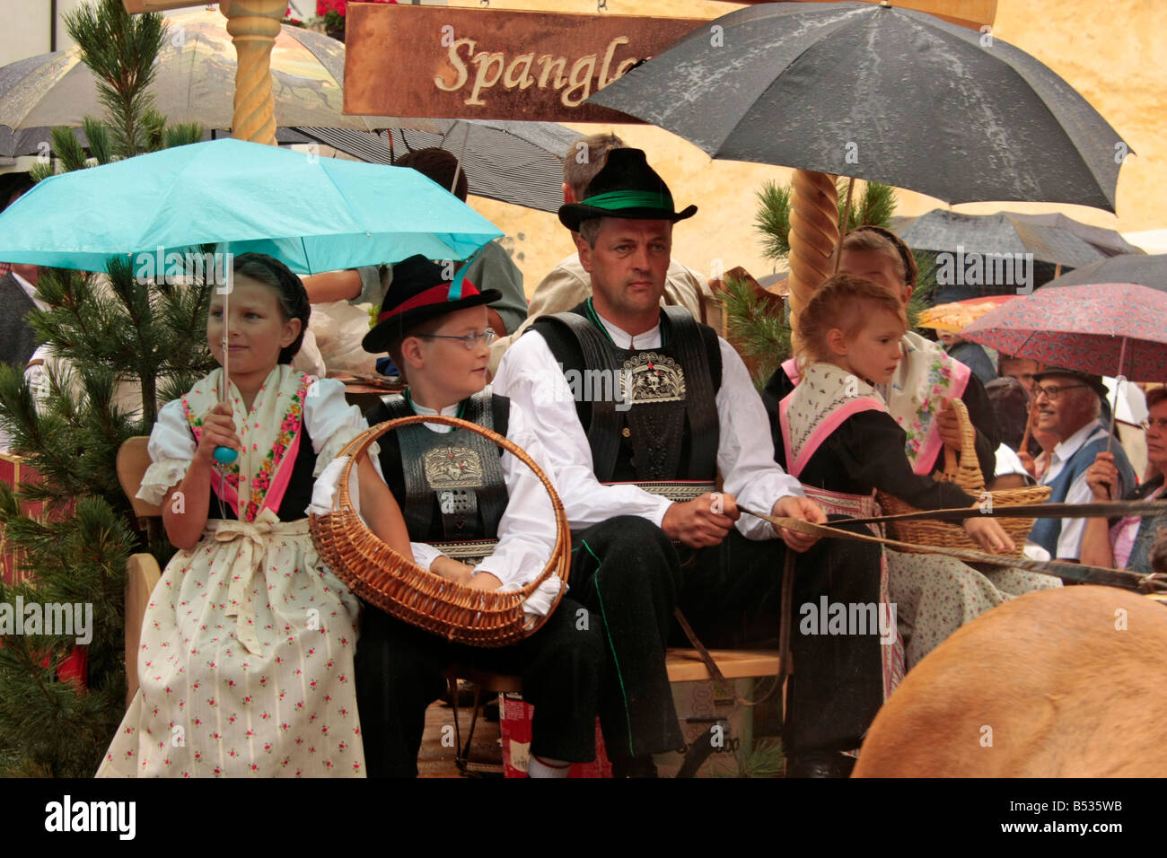 folklore group with their traditional costumes during the Sarner ...