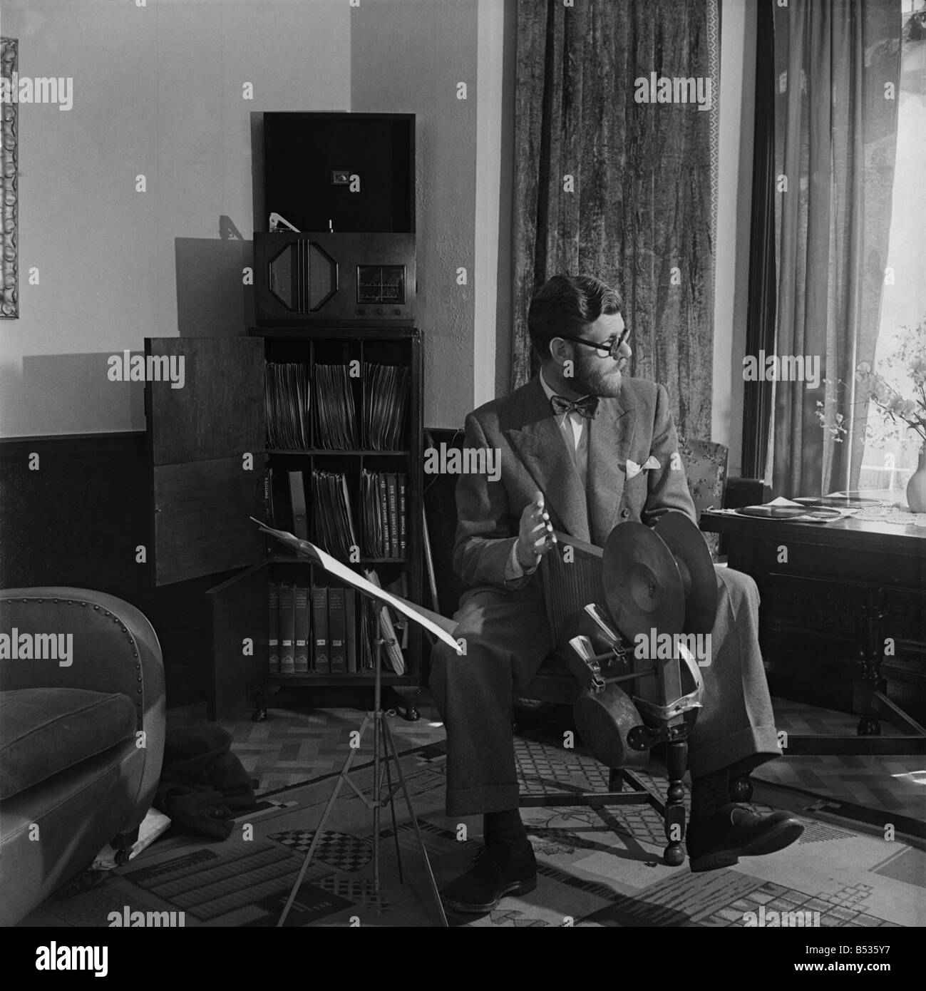 Derek Guyler of the BBC. June 1949 O18911 Stock Photo - Alamy