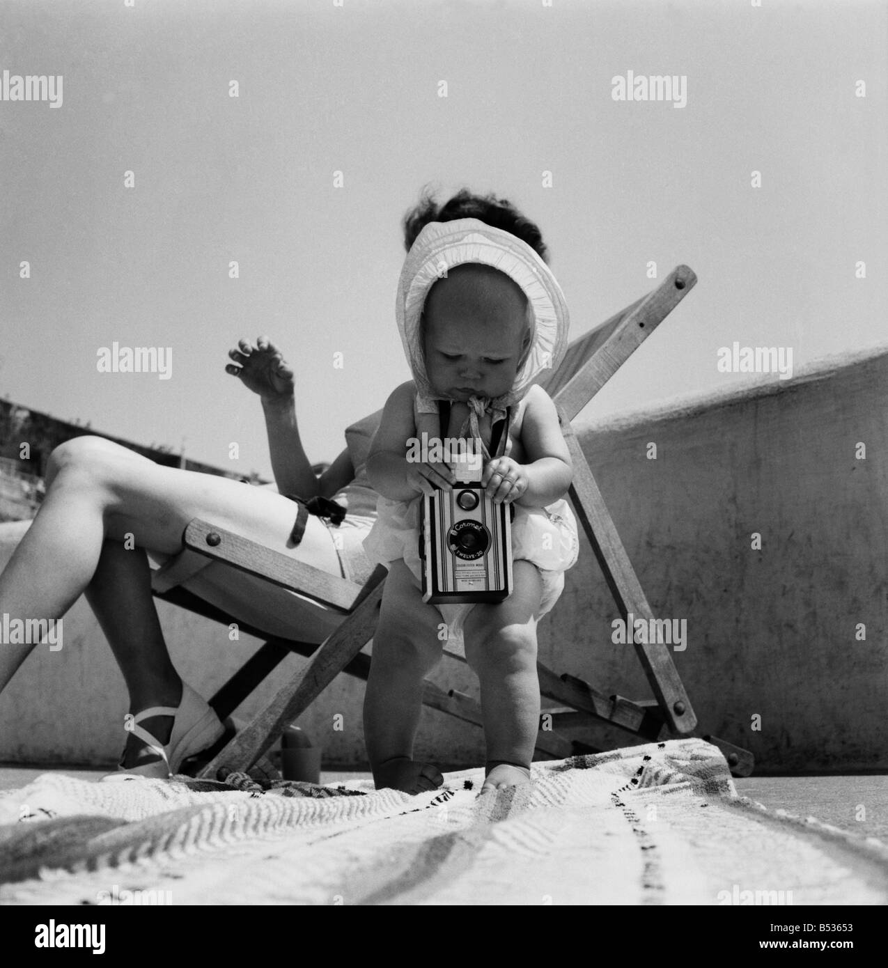 Susan May seen here with her mother's camera on Plymouth Hoe. Mother in ...