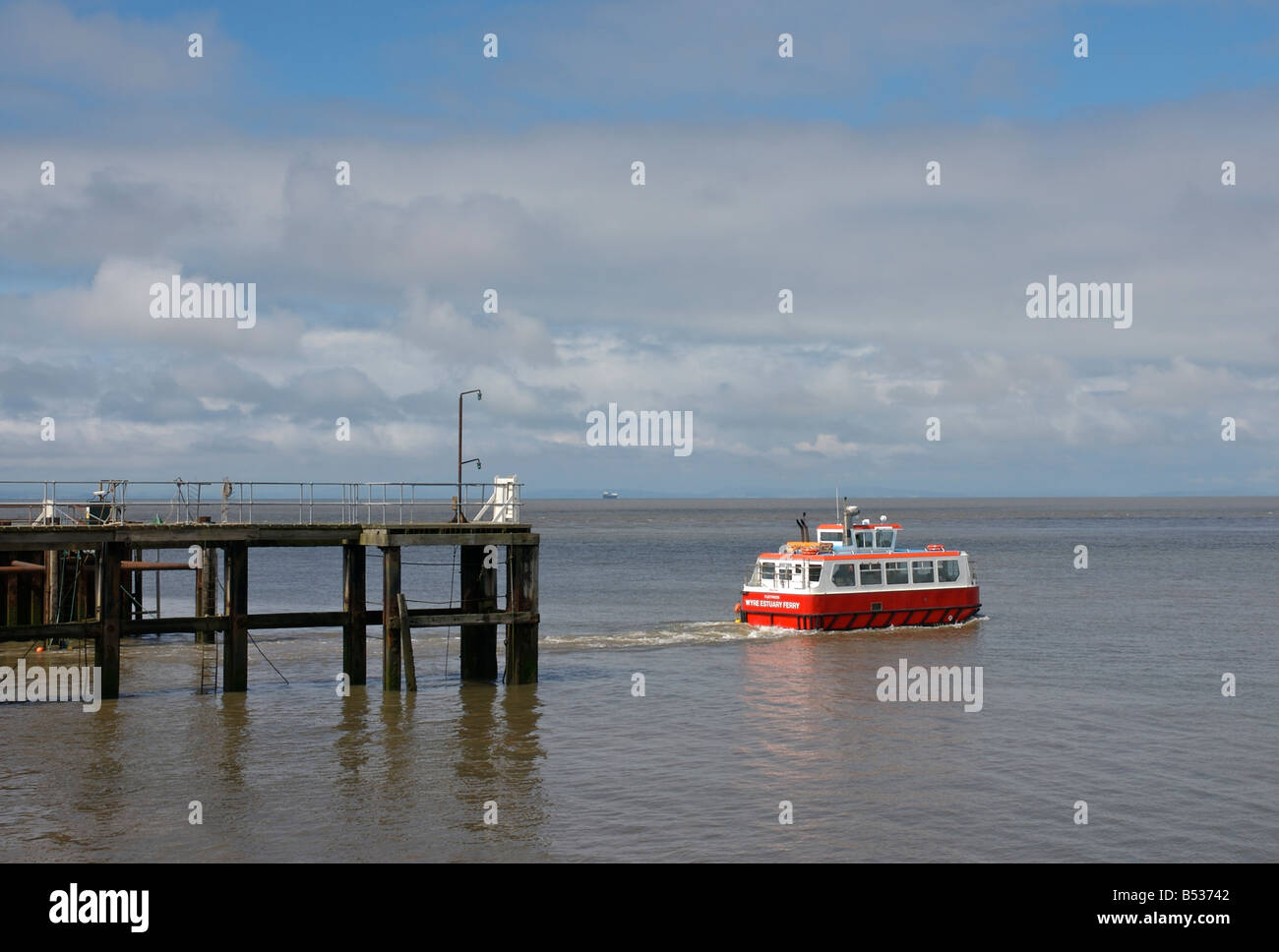 Wyre Ferry, crossing River Wyre estuary, offering a passenger service ...