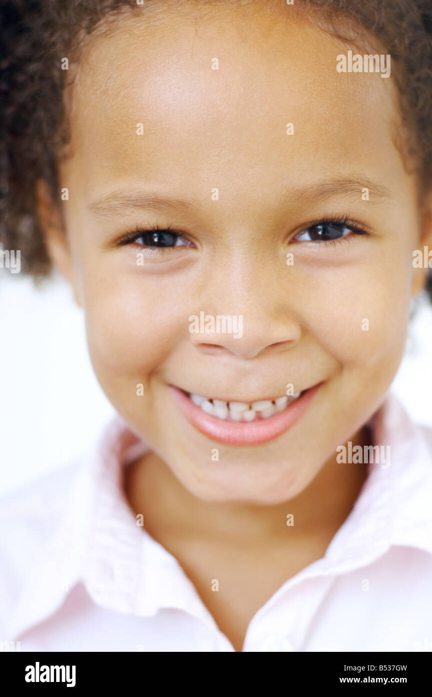 Close up of mixed race girl smiling Stock Photo - Alamy