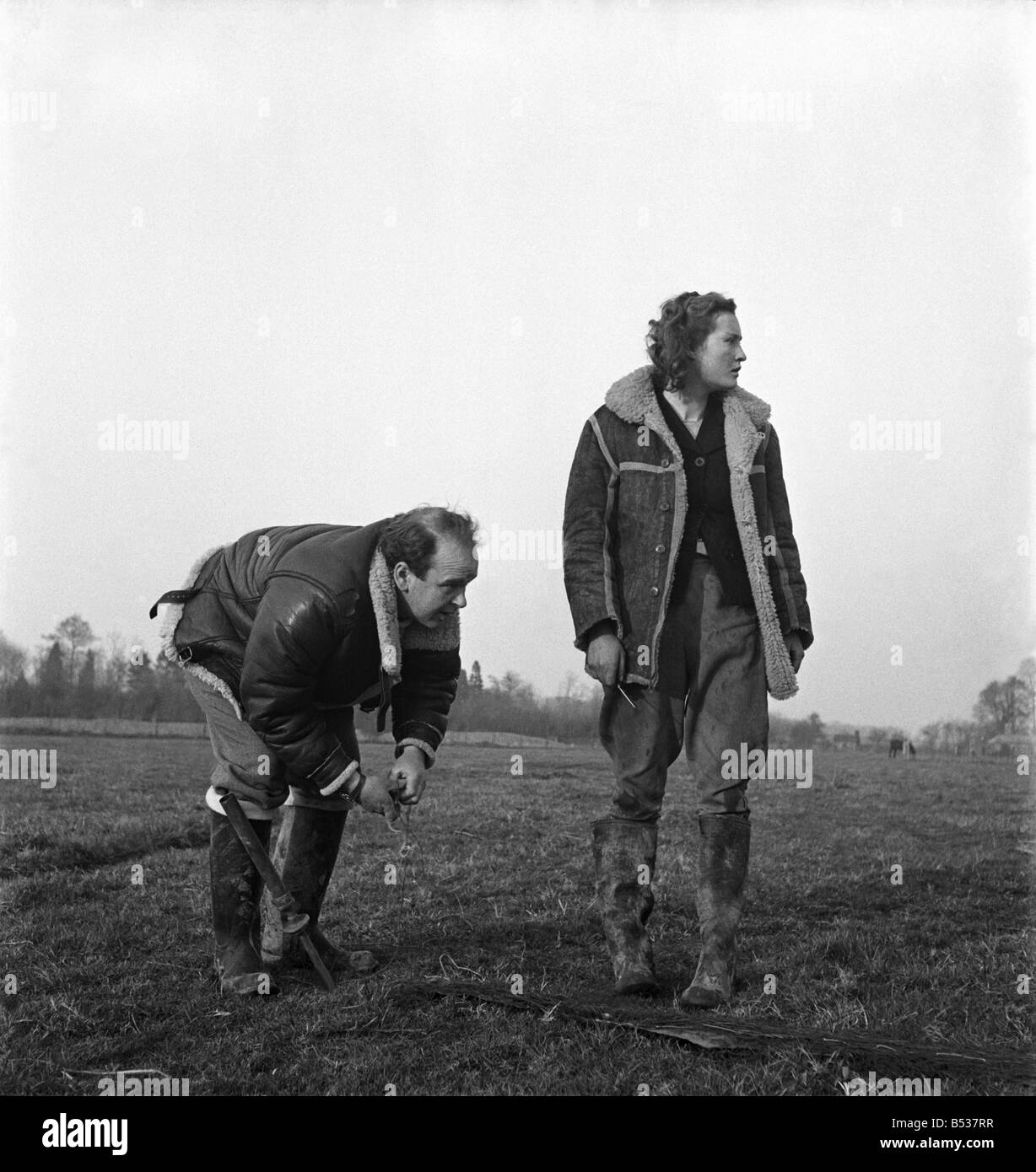 Peter Scott son of explorer seen here catching wild geese. Peter Scott ...