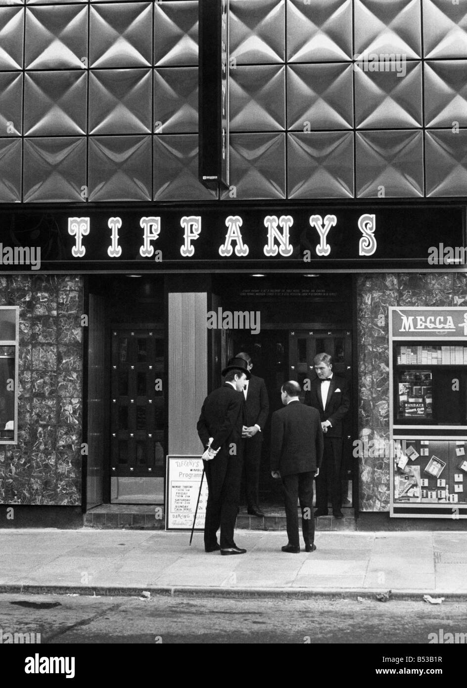 Exterior view of Tiffanys night club in London. May 1966 P018524 Stock ...