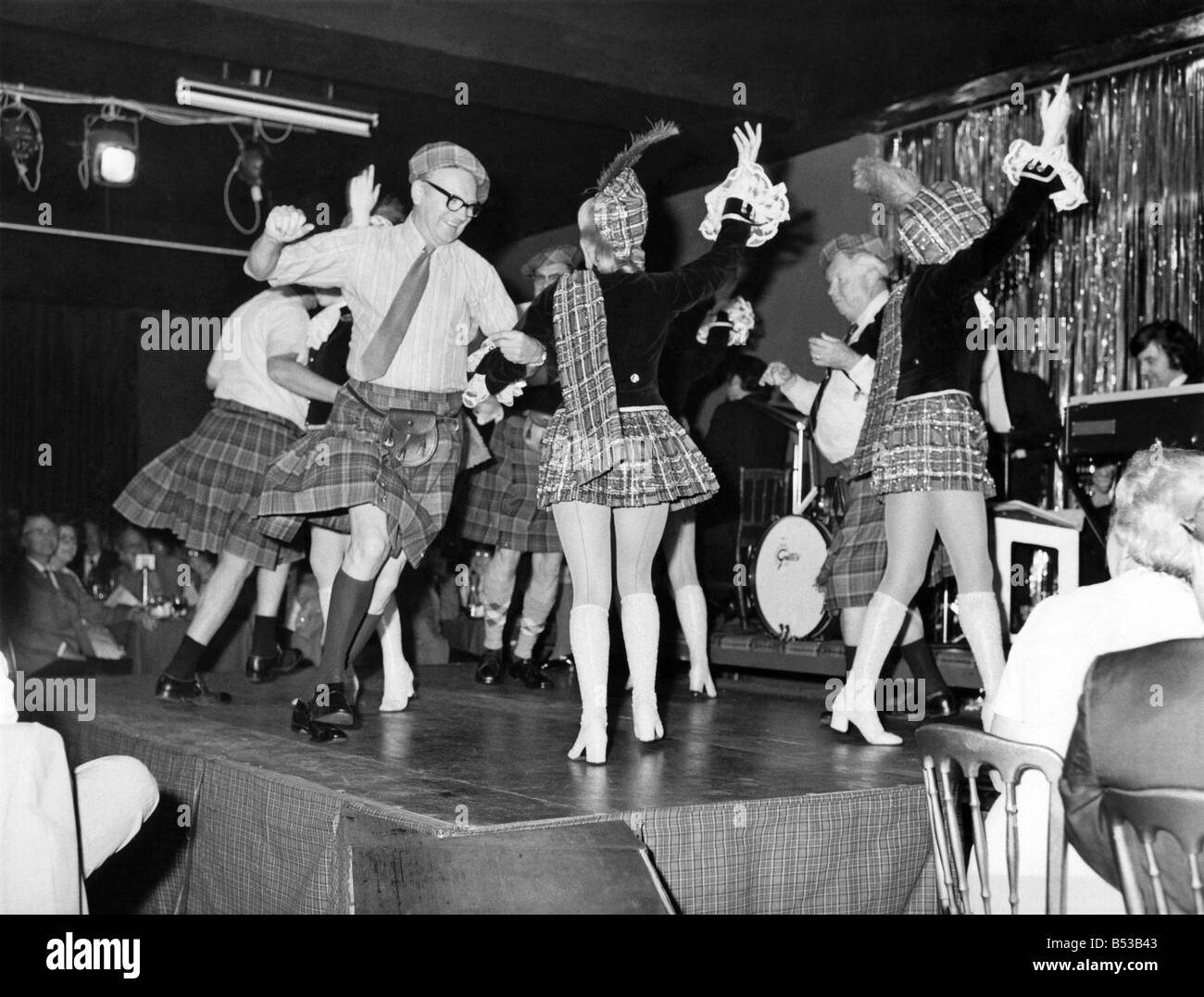 Dancing girls in mini-kilts and sporrans performing at the Caledonian ...