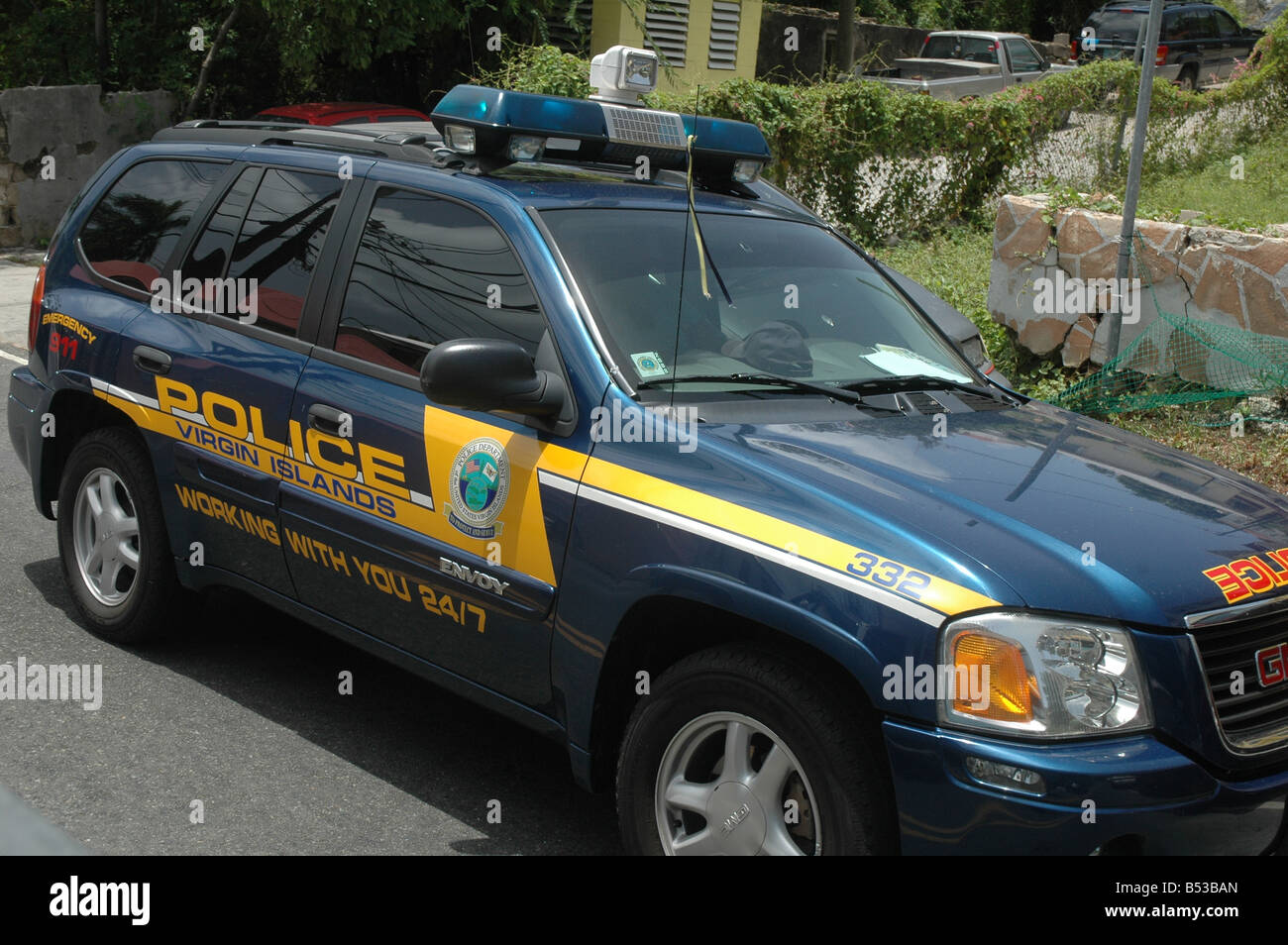 police car st thomas USVI Stock Photo - Alamy