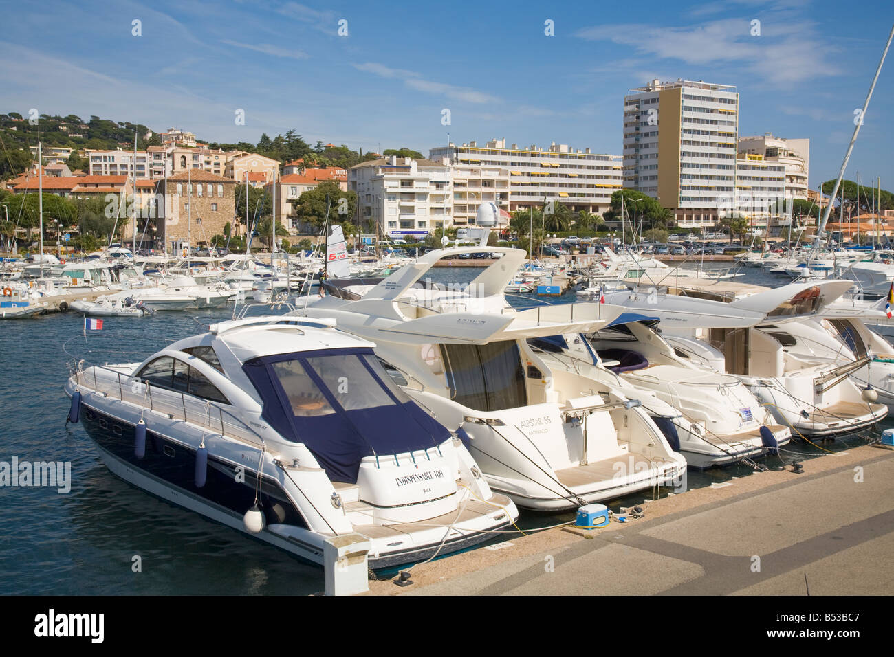 Boats at the port of Sainte-Maxime at the Cote d'Azur / Provence Stock ...