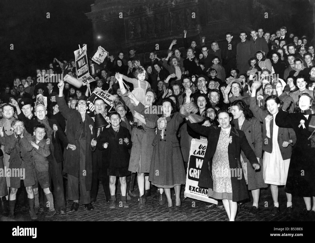 General Election 1950. Youngest member of the 3,000 crowd which ...