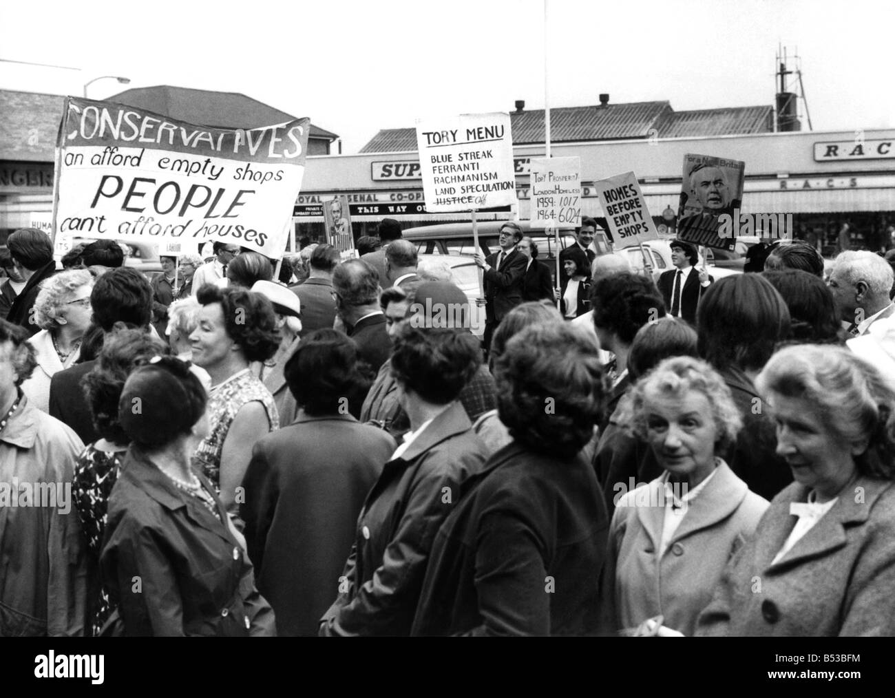Conservative leader Sir Alec Douglas Home tours Kent during the 1964 ...