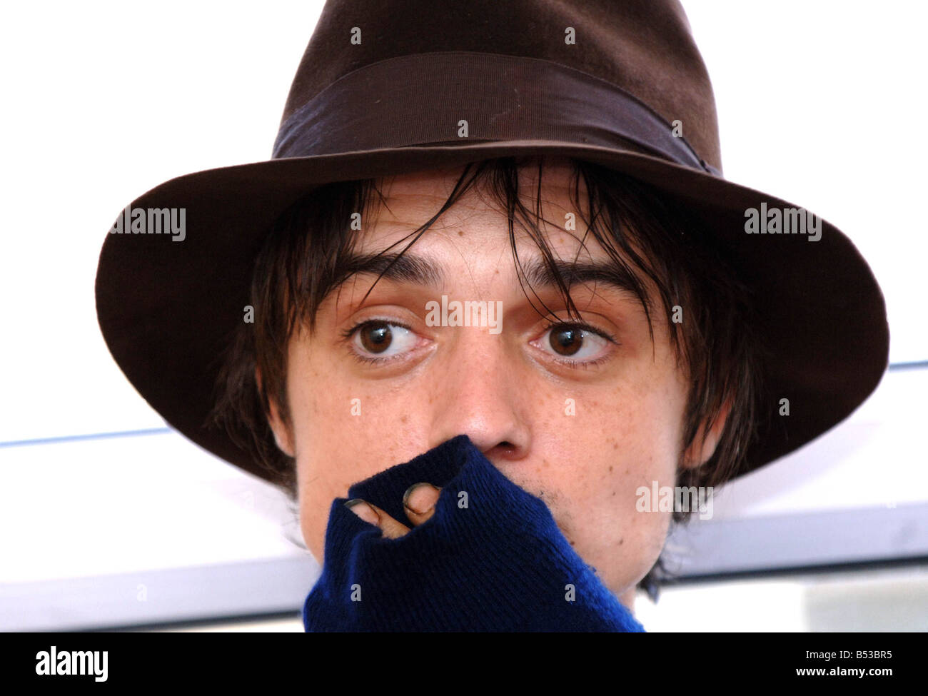 Pete Doherty pictured at the Jurys hotel in Islington during an ...