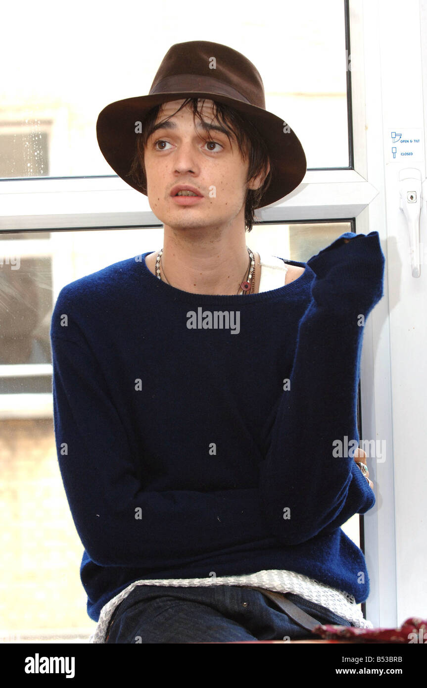 Pete Doherty pictured at the Jurys hotel in Islington during an ...