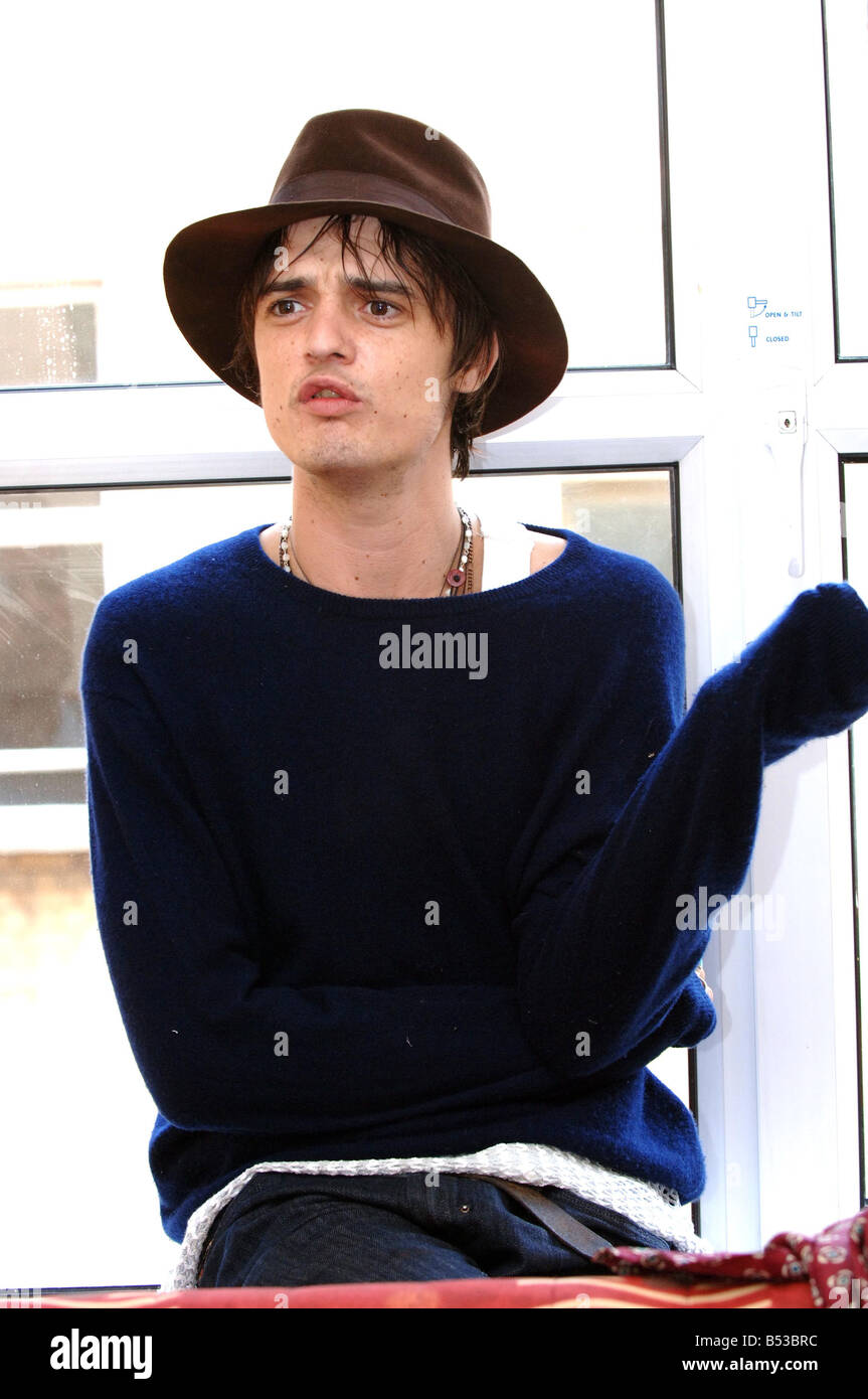 Pete Doherty pictured at the Jurys hotel in Islington during an ...