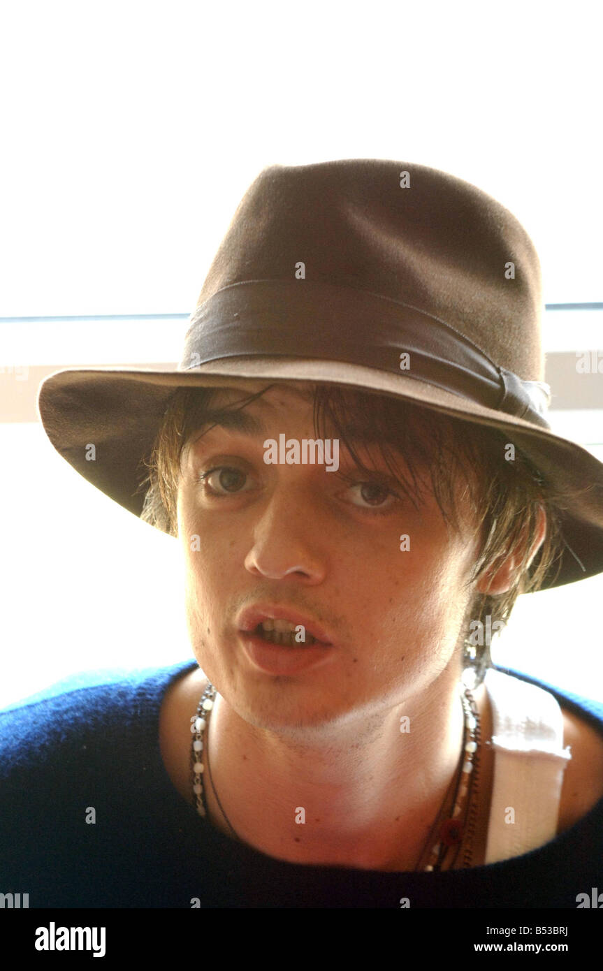 Pete Doherty pictured at the Jurys hotel in Islington during an ...