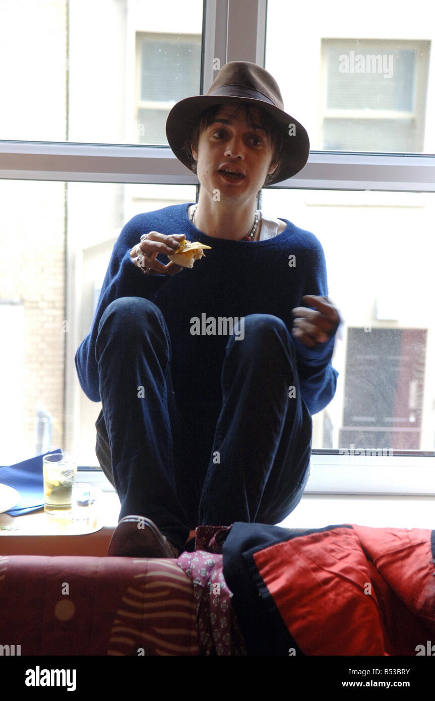 Pete Doherty pictured at the Jurys hotel in Islington during an ...