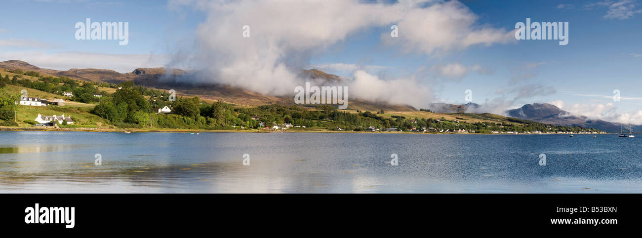 Lochcarron village over Loch Carron Stock Photo - Alamy