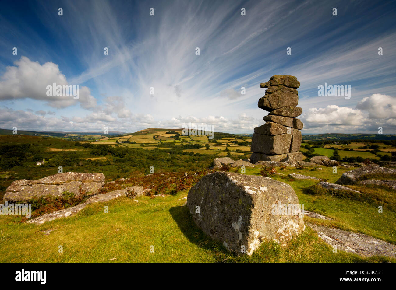 Bowermans Nose in Summer Dartmoor Devon UK Stock Photo - Alamy