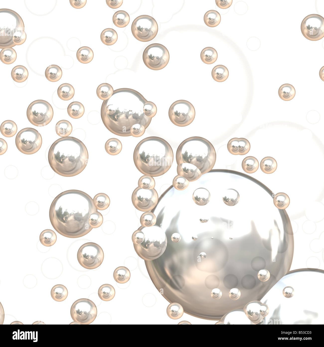 3D chrome bubbles with ultra reflective surfaces Stock Photo - Alamy