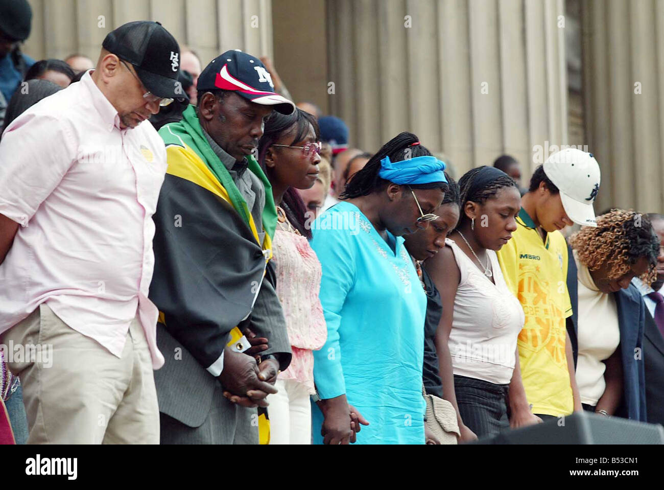 A minute silence at Anthony Walker s vigil His mum Gee dad Steve and ...