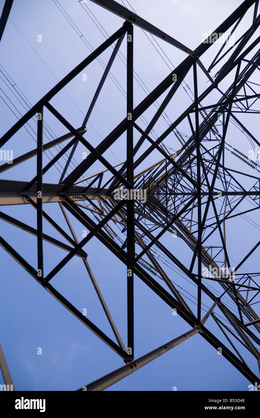Electricity pylon or tower Stock Photo - Alamy