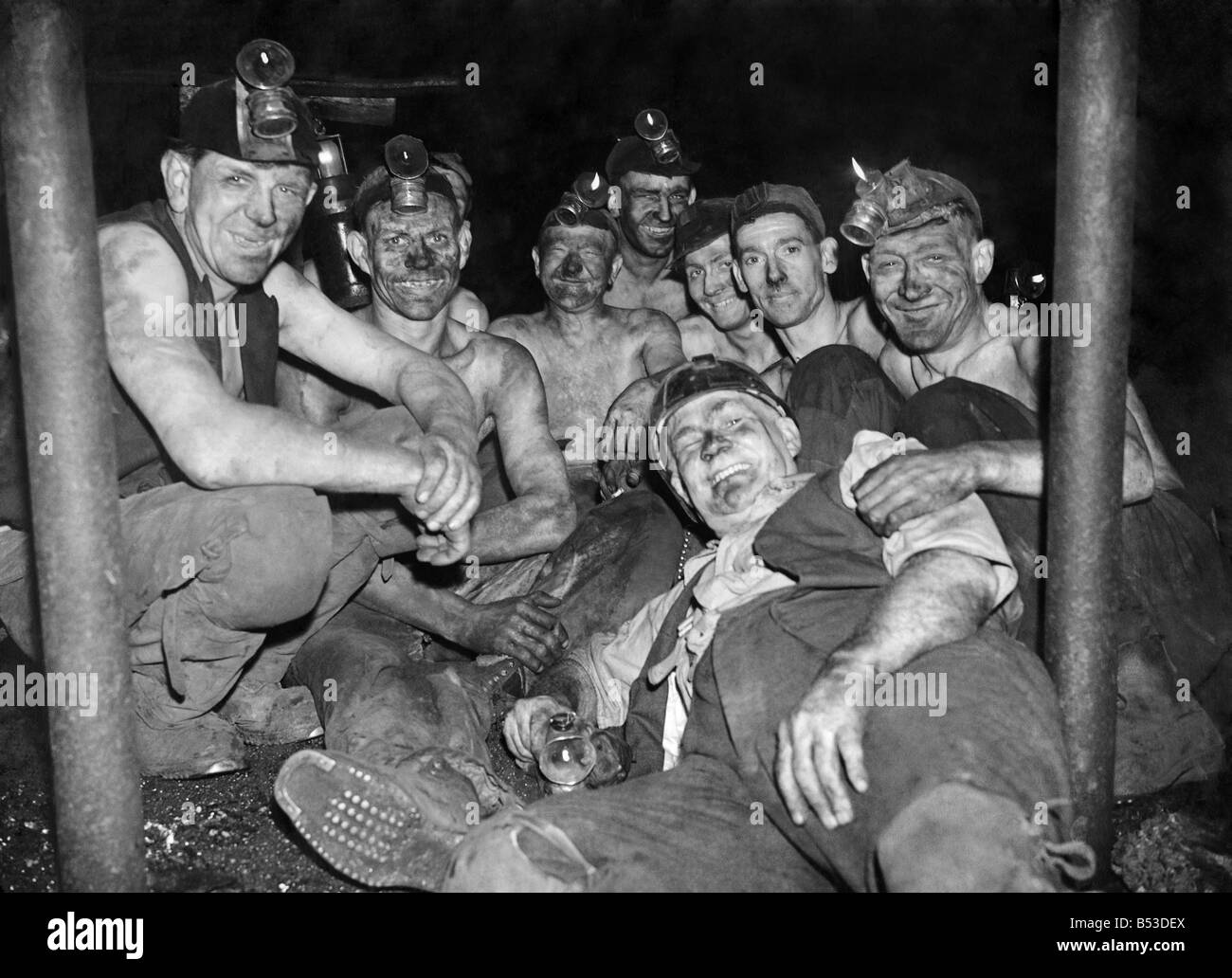 Coal mines underground scenes at Norton Hill Colliery, Somerset. March ...