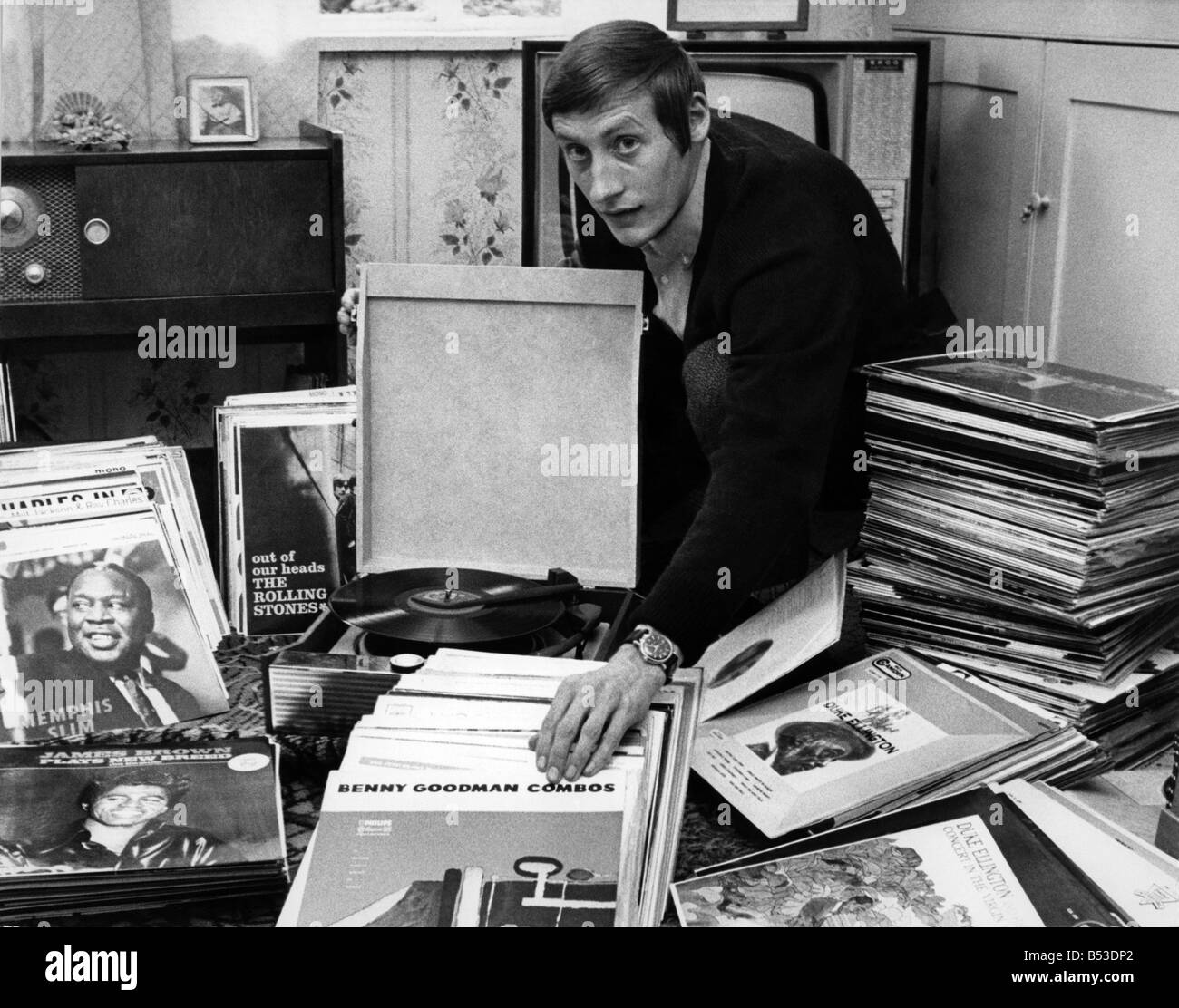 Mr. Colin Tustin at home in Hythe Bridge St. Oxford seen cleaning some ...
