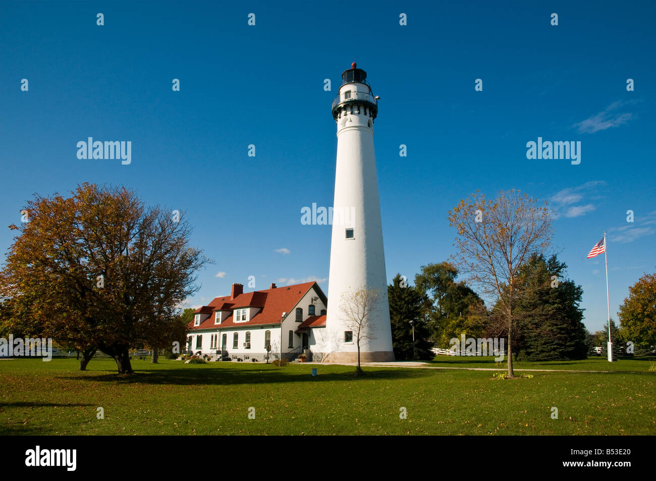 Wind Point Lighthouse, Lake Michigan, Wisconsin, USA Stock Photo - Alamy